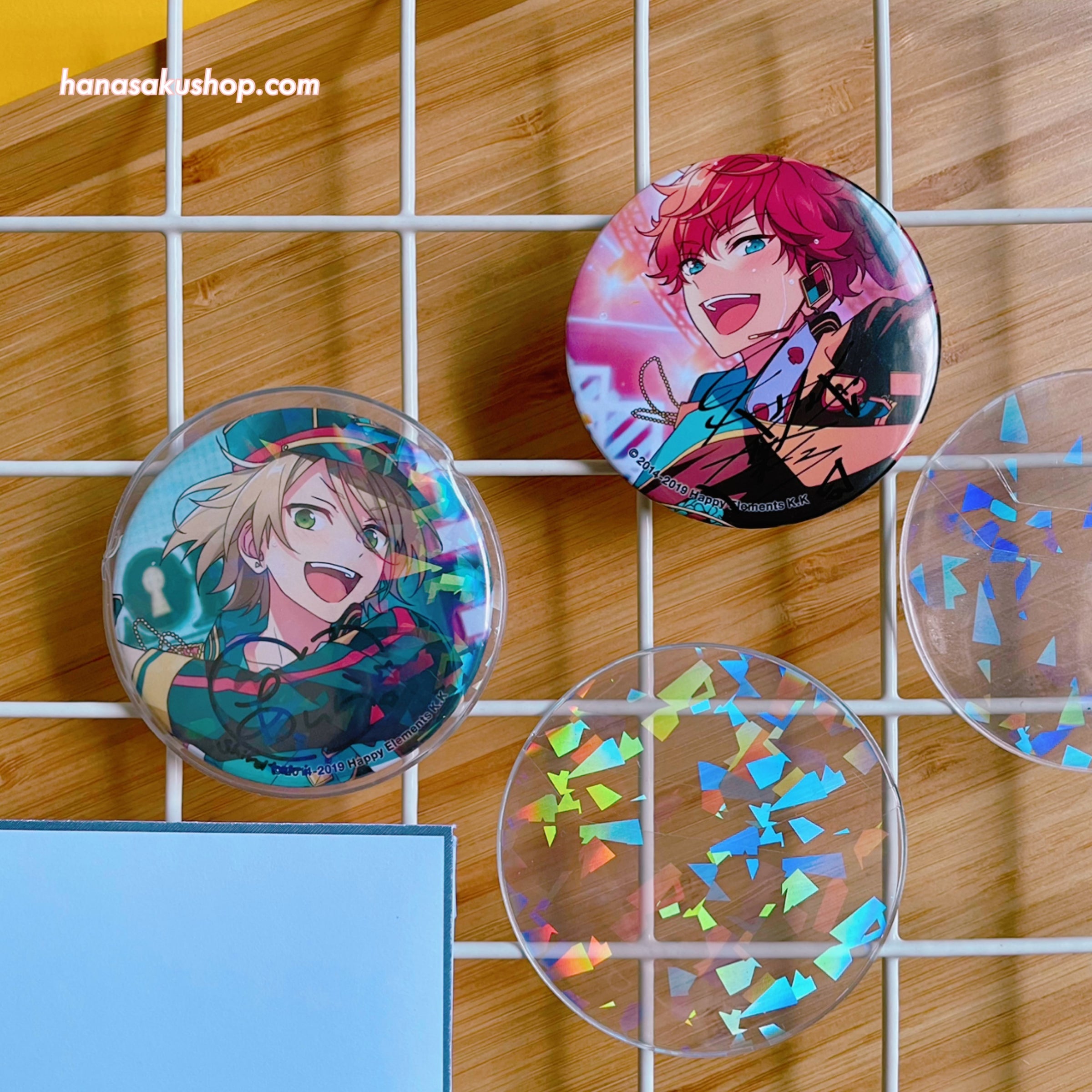 Holographic Can Badge Protectors (for 54mm to 56mm badges) – hanasakushop